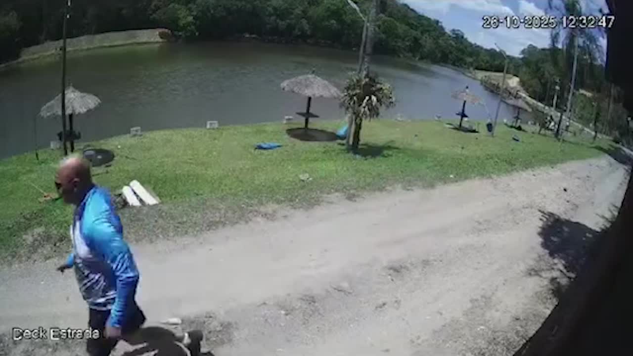 Helicopter crashes into lake leaving pilot injured in Brazil