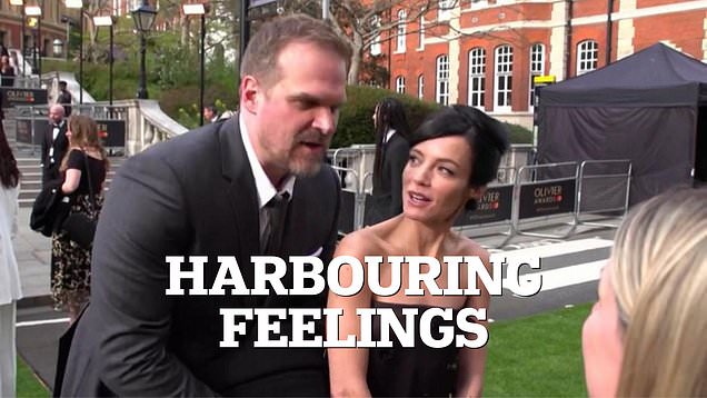 Awkward! David Harbour makes strange remark to Lily Allen at Oliviers