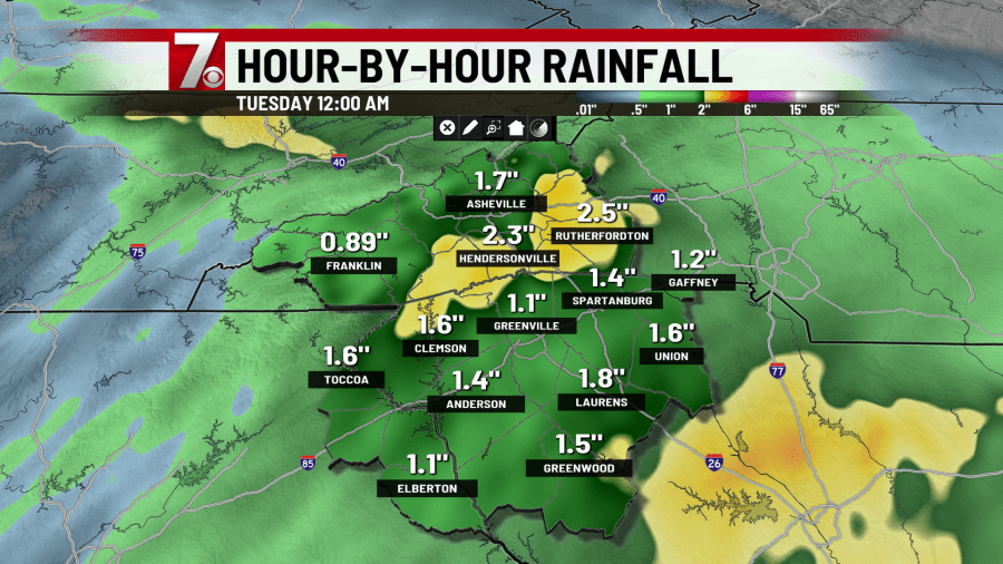 Widespread rain, cool temperatures expected Monday in Upstate