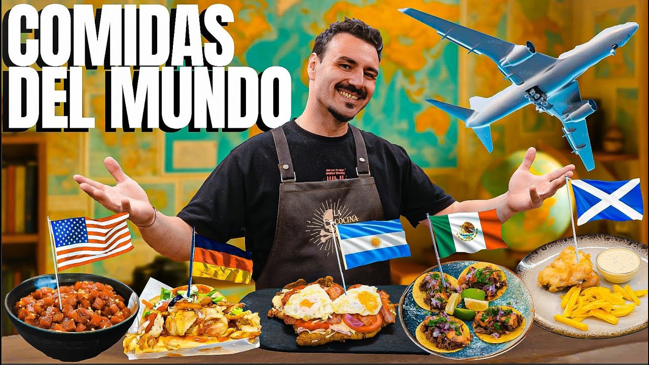 Probando y cocinando comida típica de 5 países