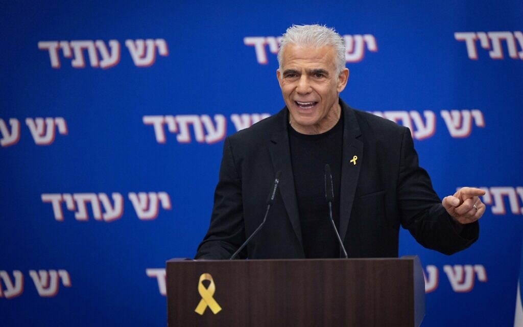 Lapid says he’ll push for revoking ultra-Orthodox draft dodgers’ right ...