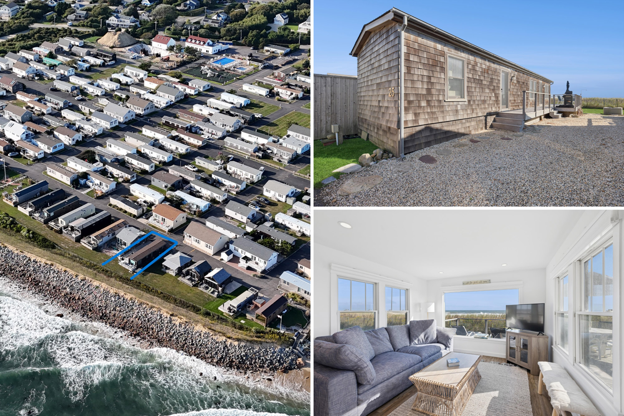Oceanfront mobile home in a Hamptons trailer park asks $3.49M — and it ...