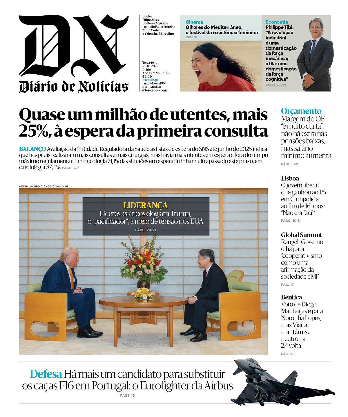 Leia aqui o DN desta terça-feira, 28 de outubro