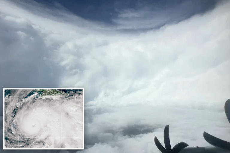Storm chaser captures stunning eye of Hurricane Melissa before Category ...