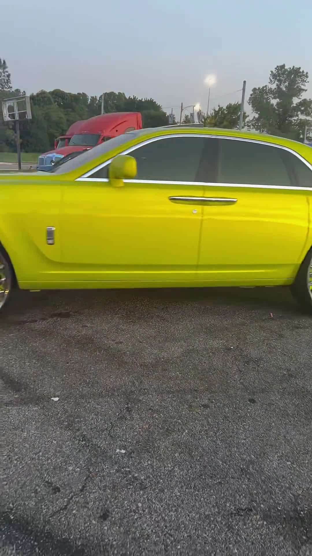 Candy Lime Gold Rolls-Royce Ghost on 28” DUB Floaters