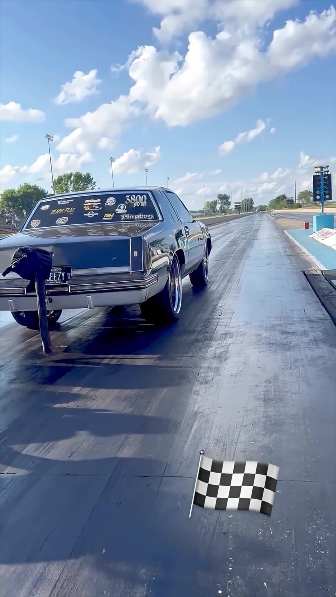 PlayBoyGeezy’s Oldsmobile Cutlass RaceCar on 24’s Taking Off at the Track