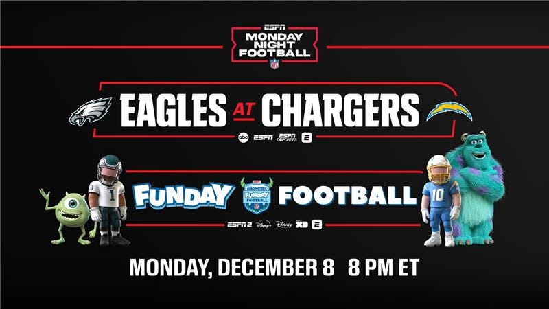 'Monsters, Inc.' cast to invade Dec. 8 'Monday Night Football' broadcast