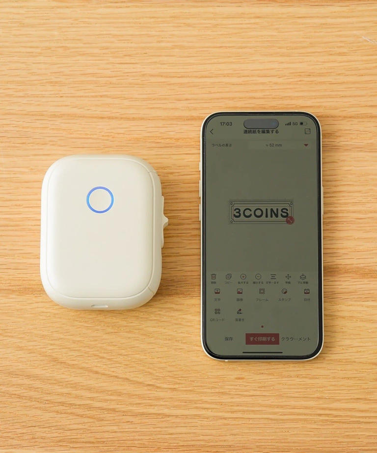 再入荷待ちの大人気！3COINS「ラベルプリンター」が3850円！手のひらに収まるミニサイズ＆くすみカラーでおしゃれ！