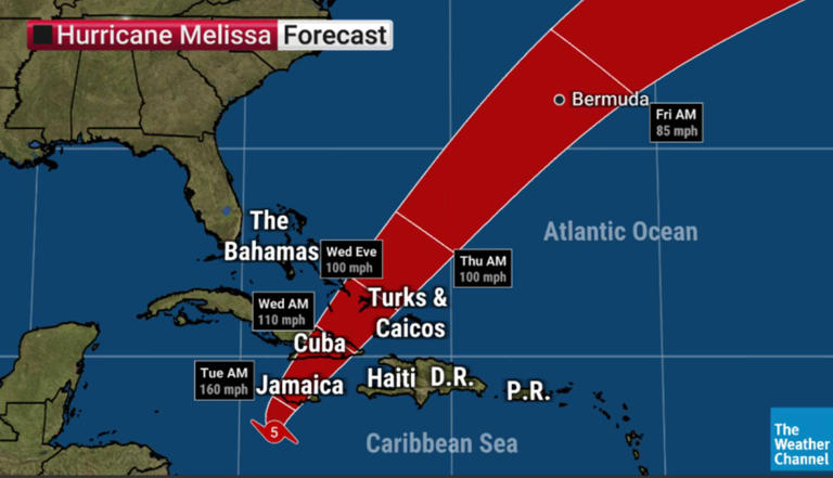 Pre-Halloween Storm Will Be Packed With Rain, Wind As Cat 5 Melissa ...