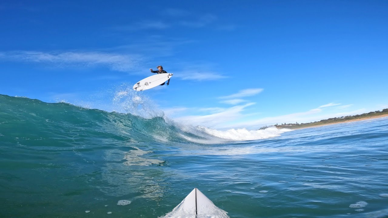 Surfing big ramps with a pro surfer