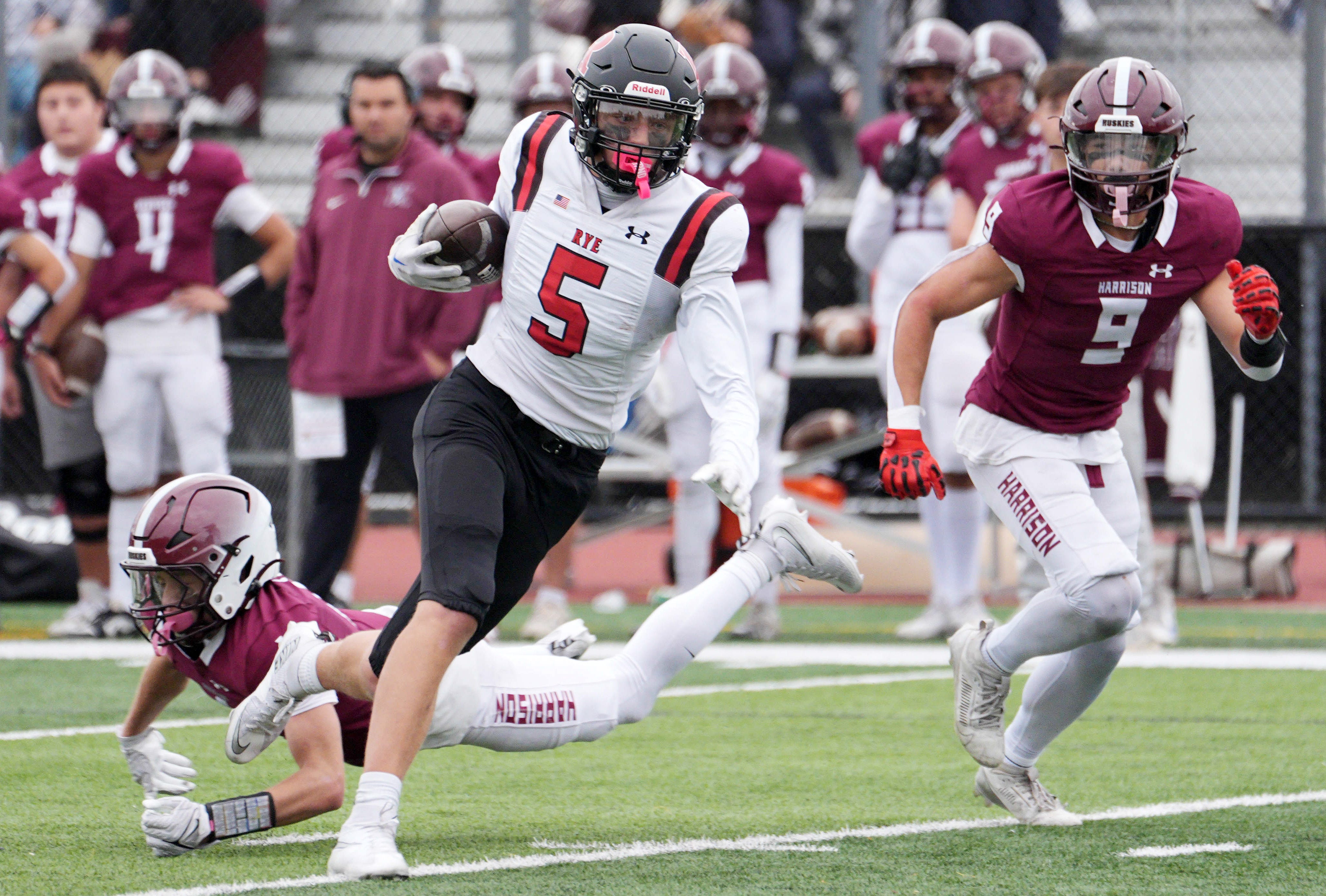 Section 1 football tournament 2025 live brackets for each class