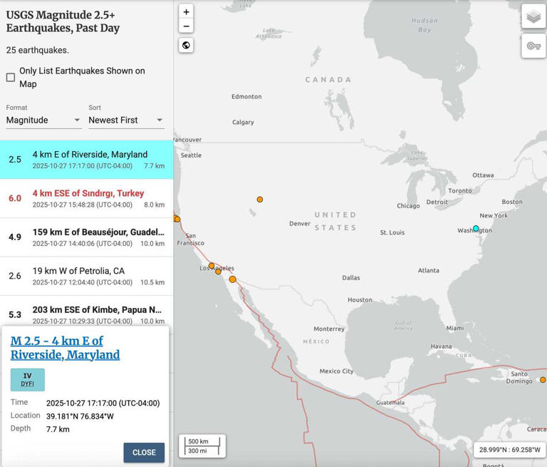 ‘Did You Feel That?’ Earthquake Shakes Maryland Monday Afternoon
