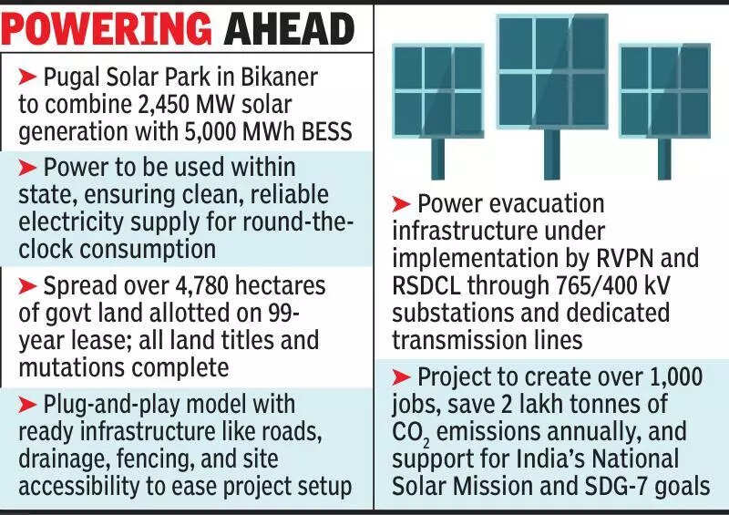 Raj develops country’s first solar park with battery storage system in ...