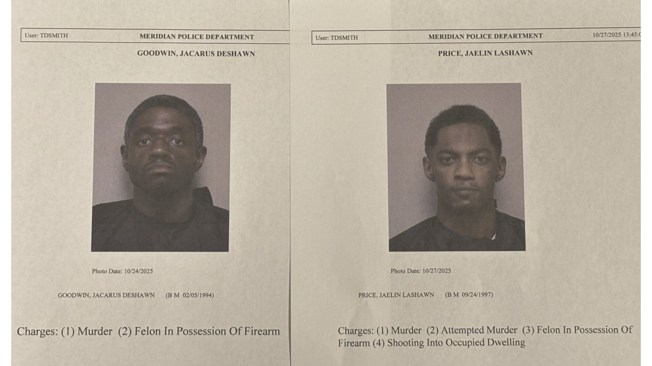 Meridian Police Department arrest two in fatal weekend shootings