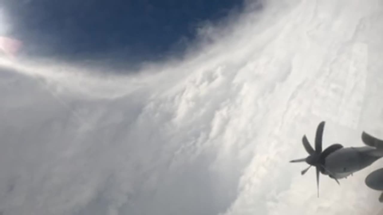 Air Force Hurricane Hunters Fly Into Hurricane Melissa to Gather Data