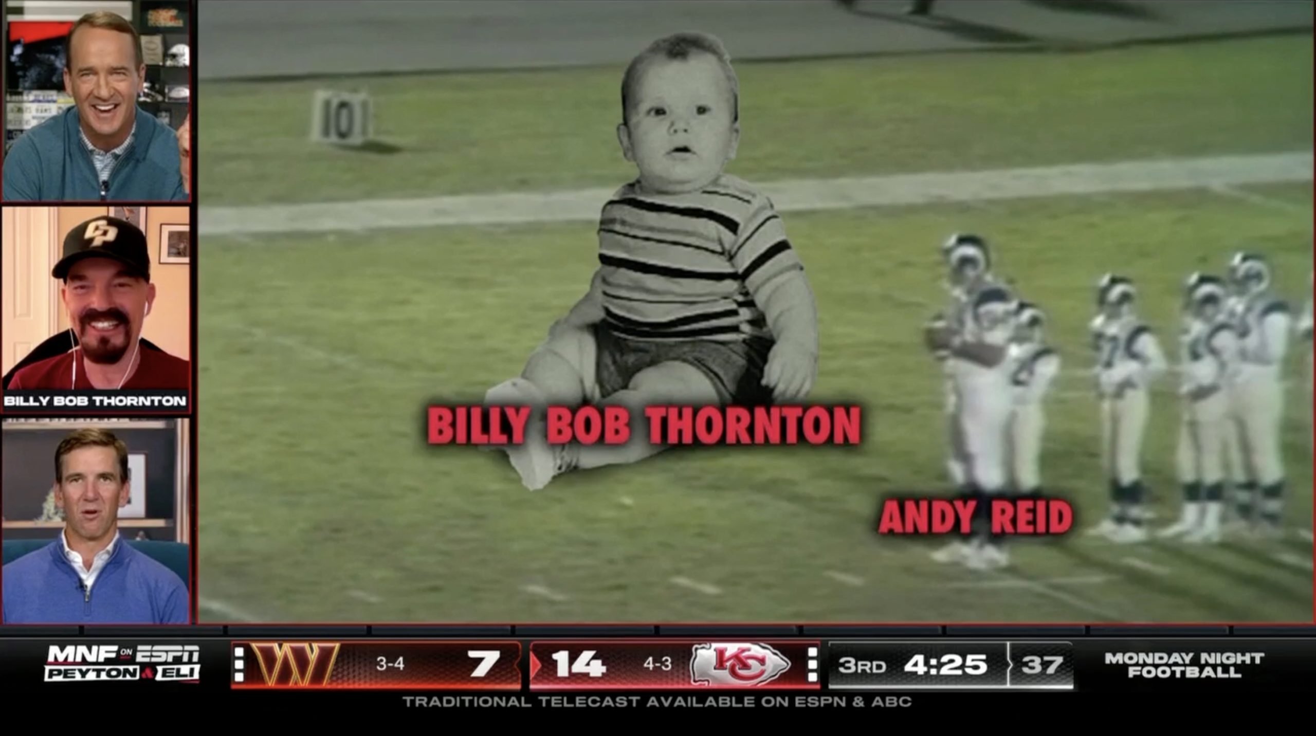 Billy Bob Thornton amazes on ManningCast