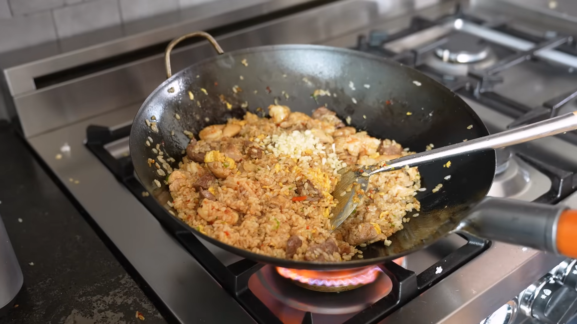 Making fried rice faster than a restaurant