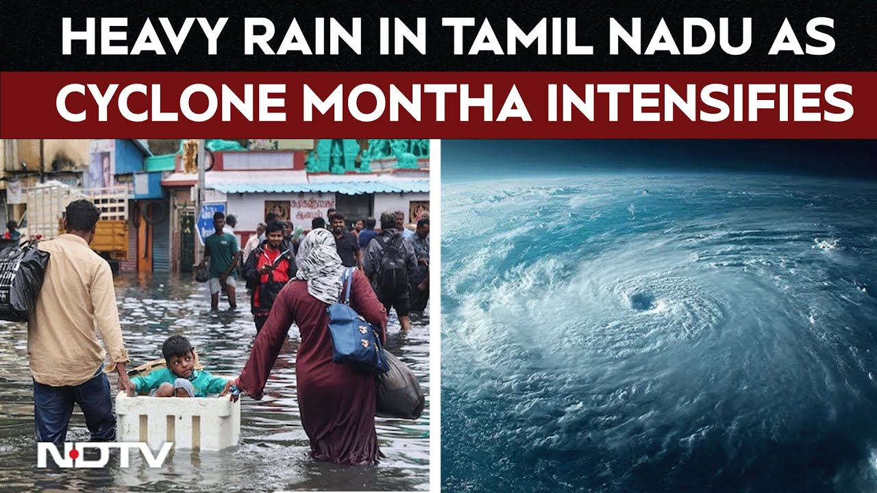Chennai Rains | Heavy Rain In Tamil Nadu Cyclone As Montha Turns Into ...