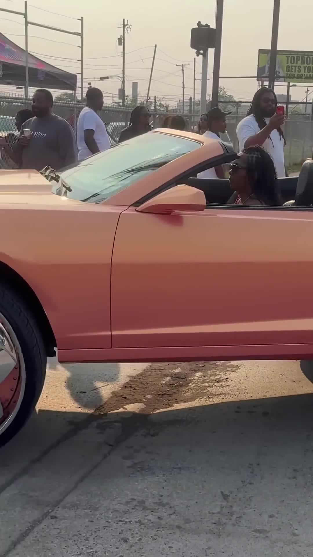 Chevy Camaro vert on 32” DUB floaters riding