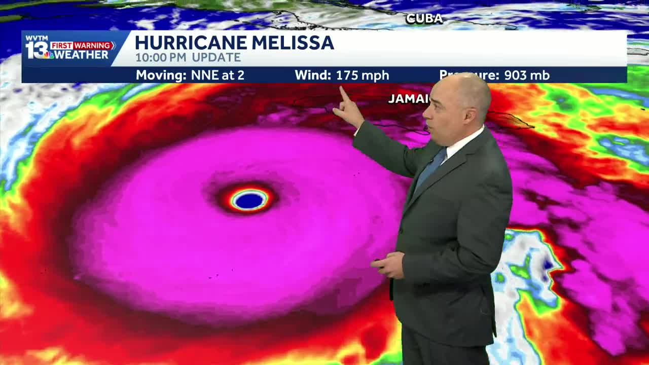 Hurricane Melissa 9th lowest pressure on record, Alabama's weather ...