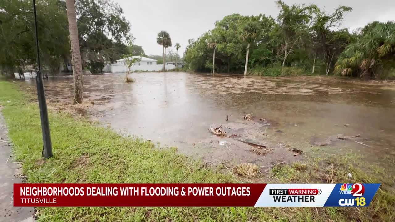 Titusville crews battle flooding and outages into Monday night