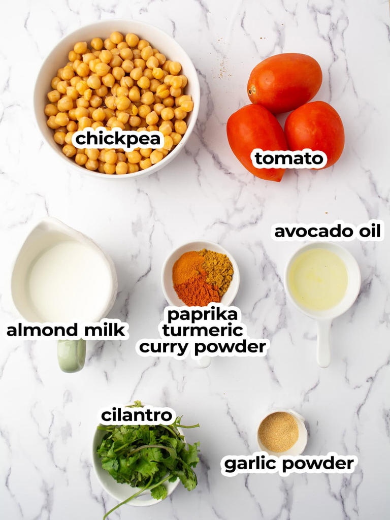 Creamy chickpea curry (without coconut milk)