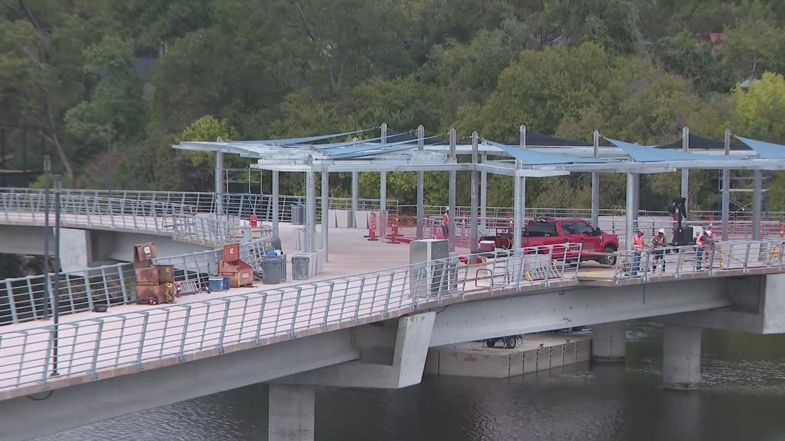 Austin's new wishbone bridge nears completion, offers scenic path for ...