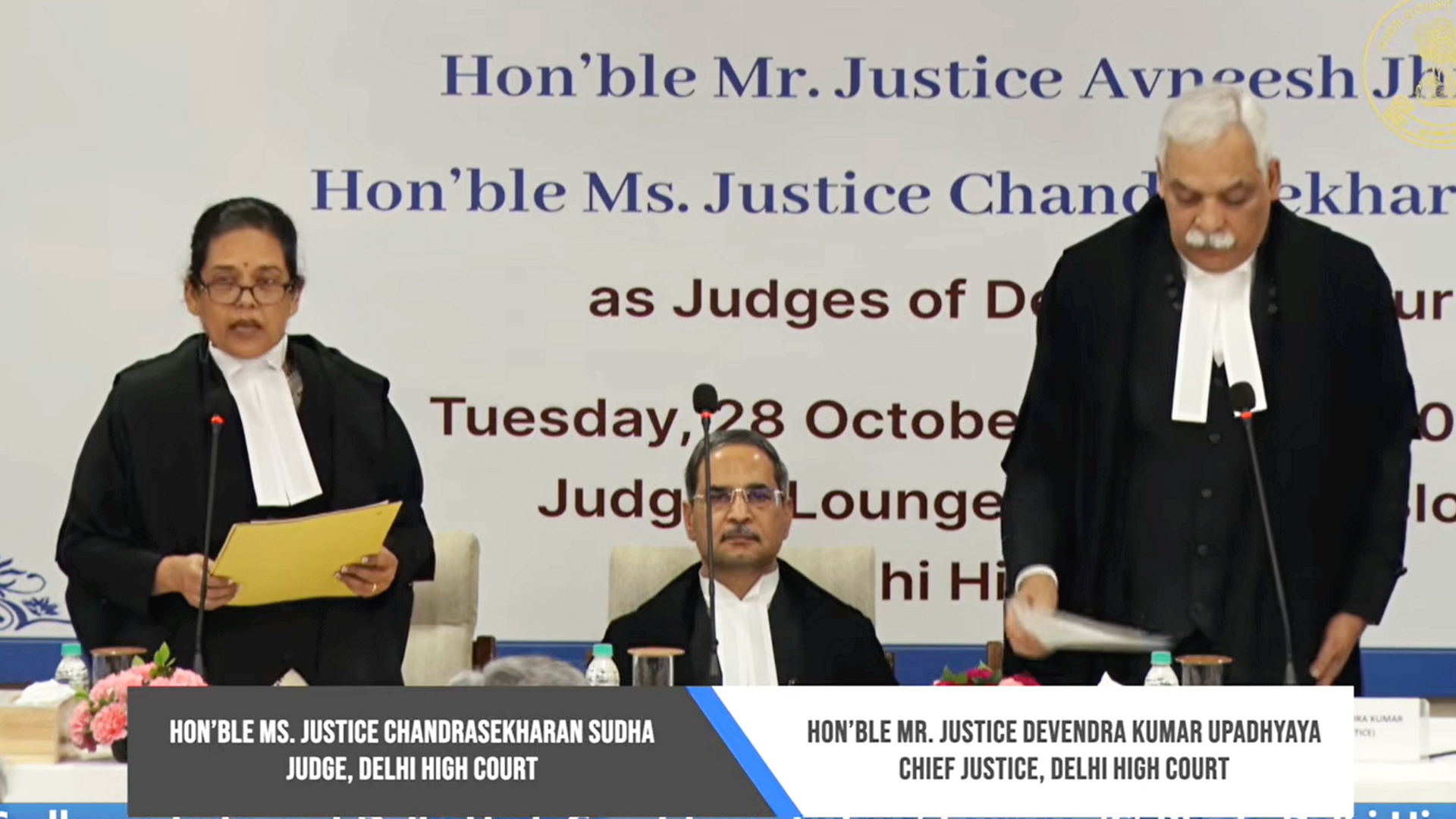Three new judges take oath of office in Delhi HC