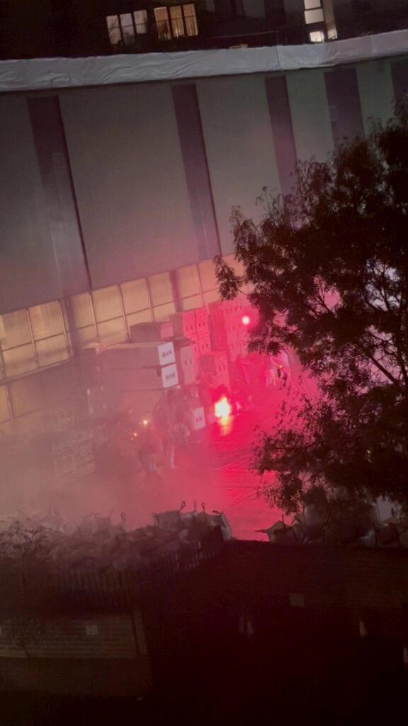 Firework explodes at woman’s feet during Diwali celebrations