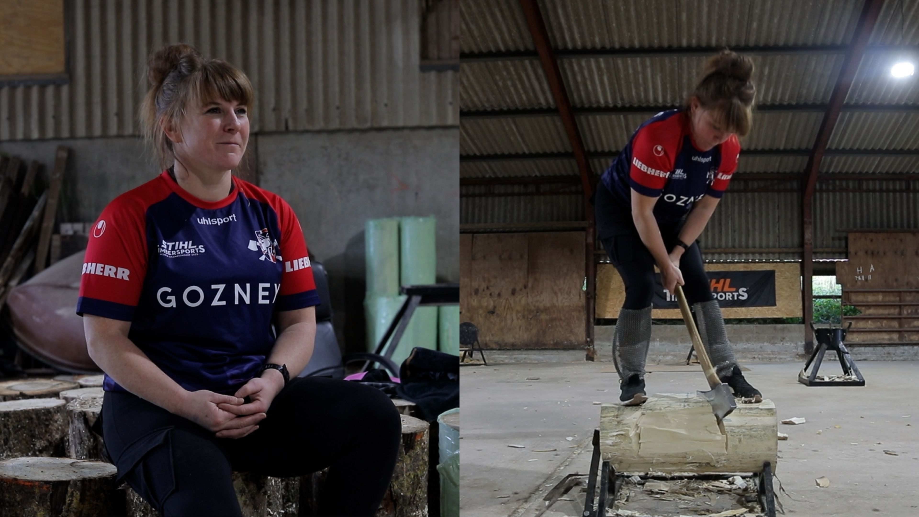 British female lumberjack smashes speed saw record to hack her way to global glory