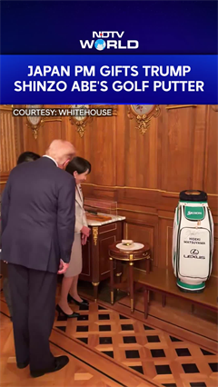 Japan PM Takaichi Presents Trump with Shinzo Abe's Golf Putter As Gift