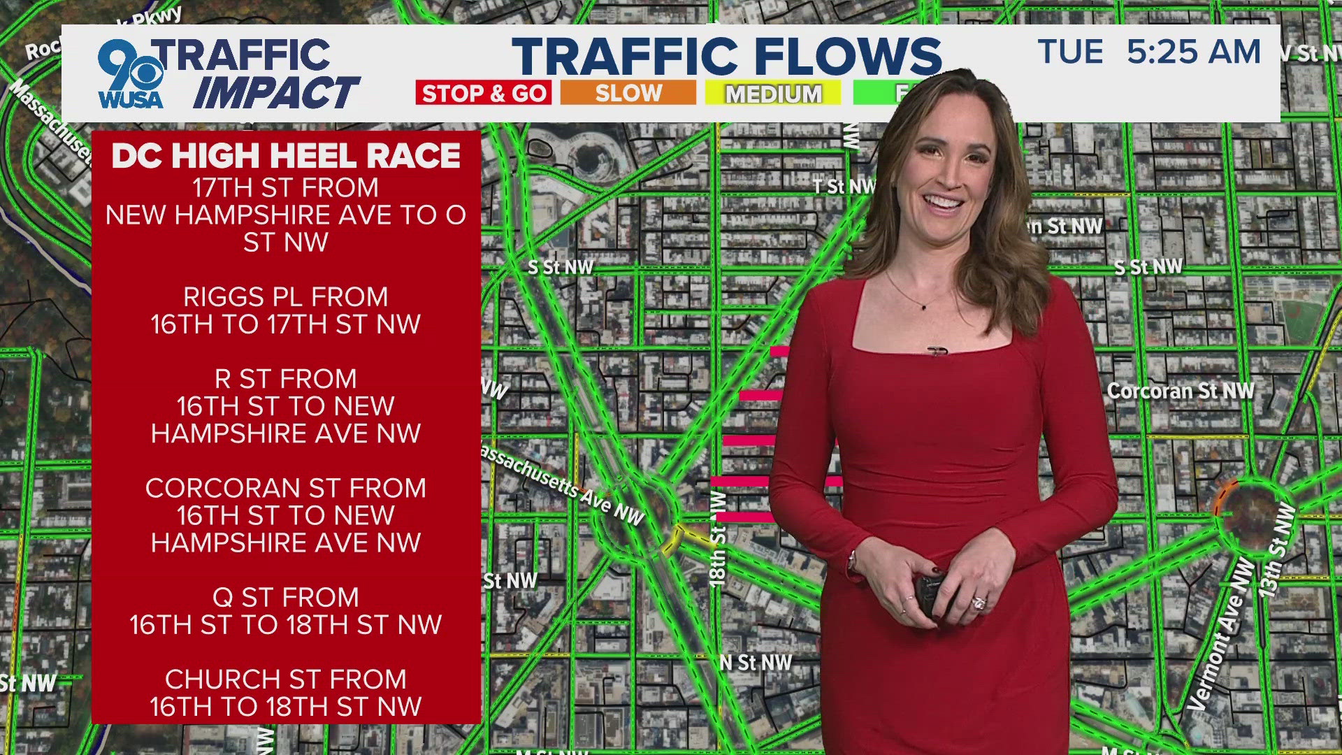 High Heel race traffic updates