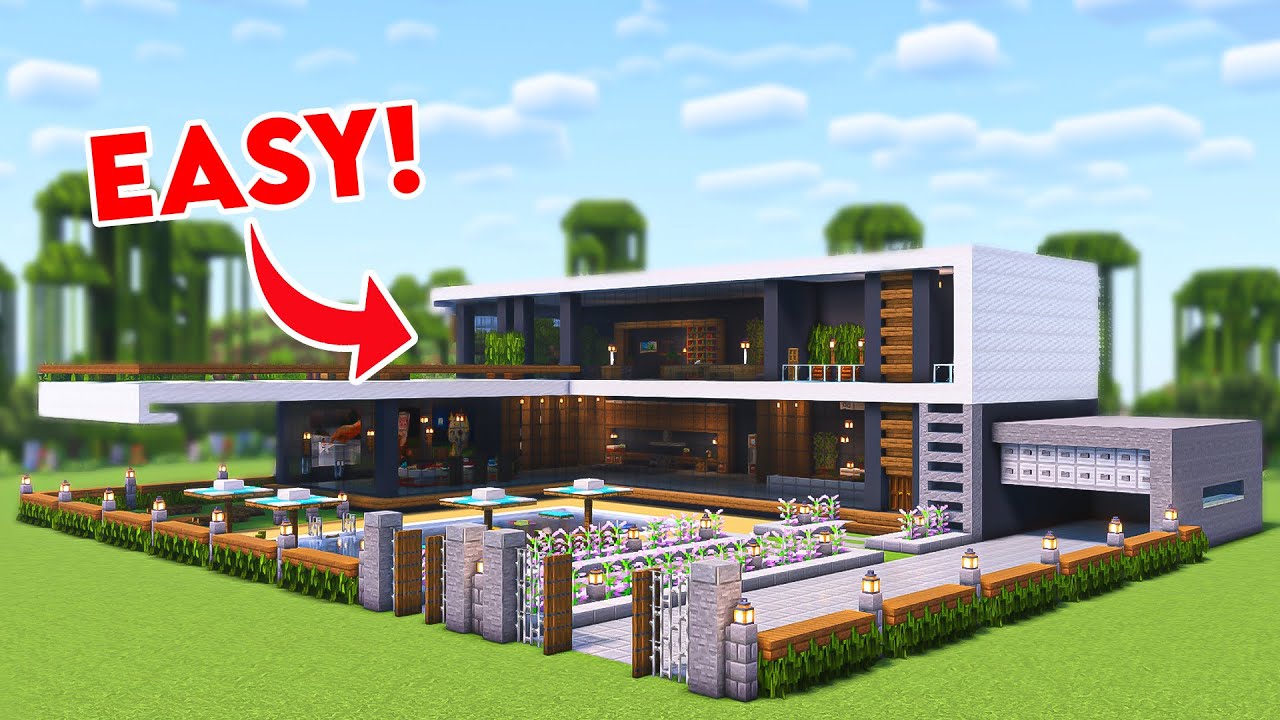 Minecraft: How To Build A Modern House - Tutorial