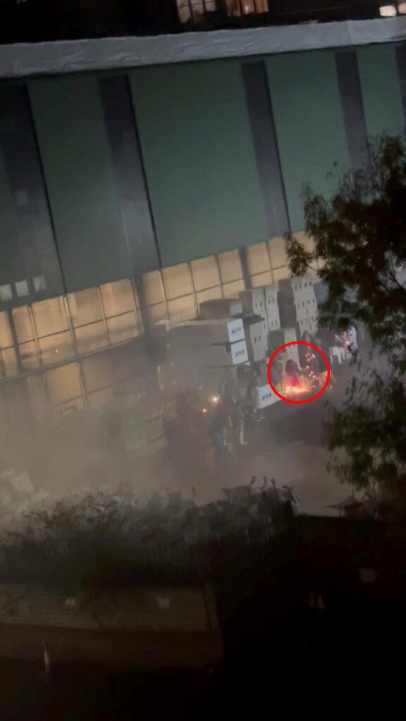 Firework explodes at woman’s feet during Diwali celebrations