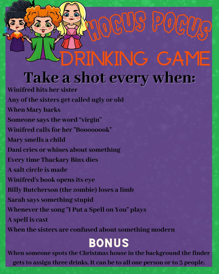 FREE Hocus Pocus Movie Night Party Printable