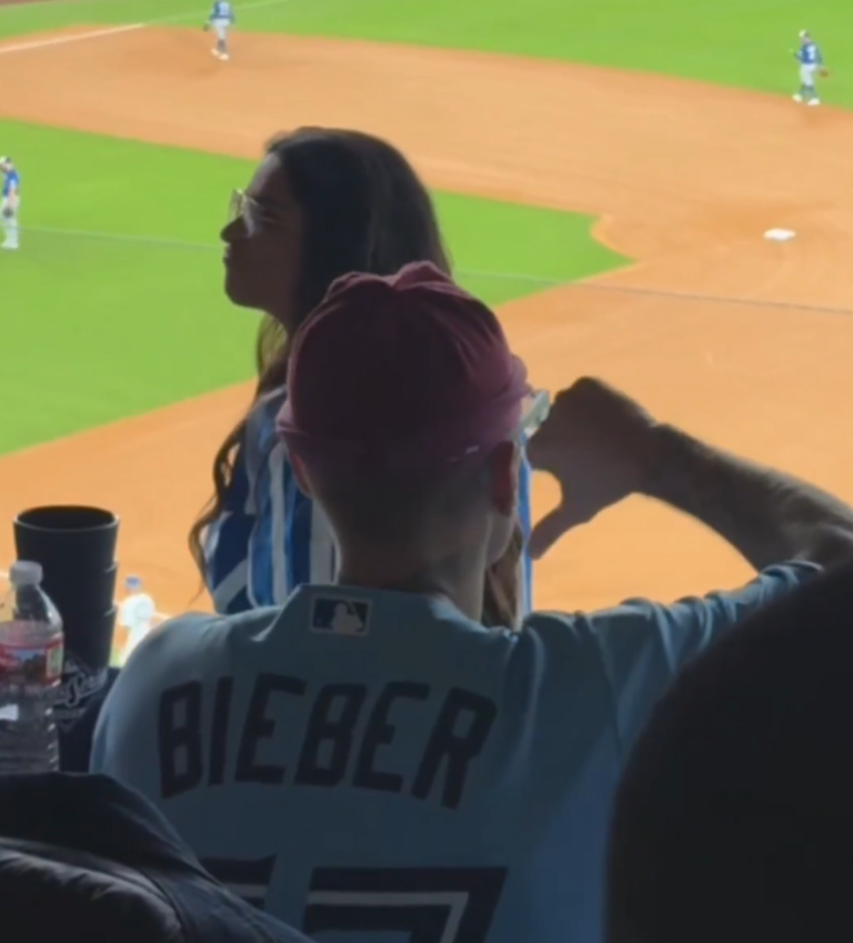 Justin Bieber taunts Shohei Ohtani at World Series game with wife ...