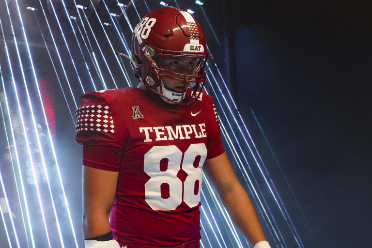 Temple tight end Peter Clarke’s size is creating an advantage in the ...
