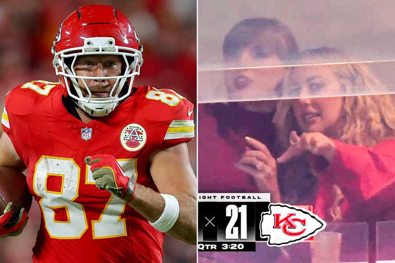 Taylor Swift and Brittany Mahomes Twin in Head-to-Toe Red for Chiefs ...