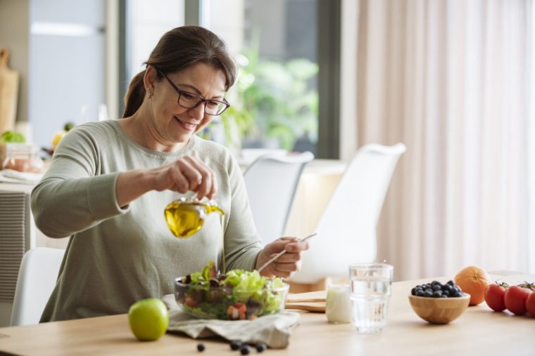 I didn’t change what I eat, just when – I lost 6kg and sleep better