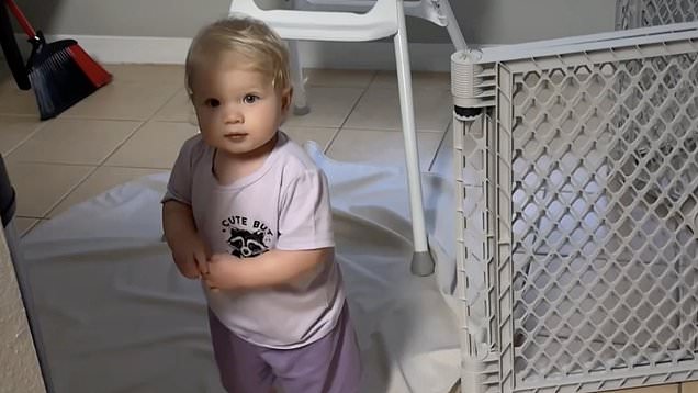 Toddler's adorable way of asking for more cheese