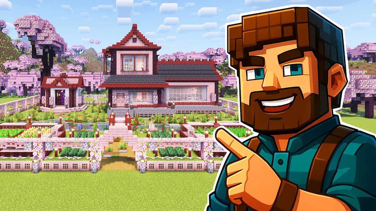 Minecraft: How To Build A Cherry House - Tutorial