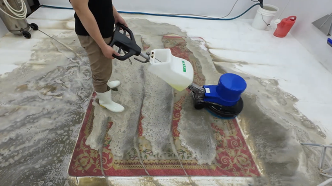 Restoring a Heavily Dusty Carpet to Its Original Look