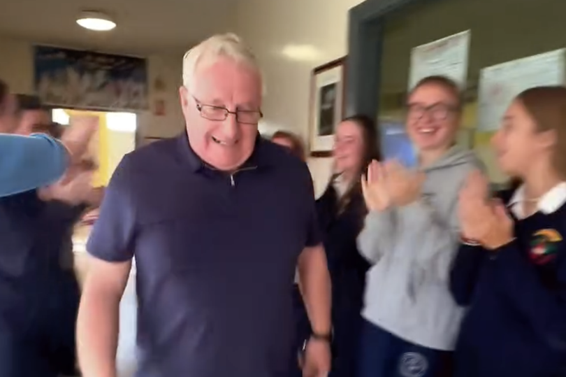 Watch: Cork caretaker gets sweet send-off from students as he retires after 24 years