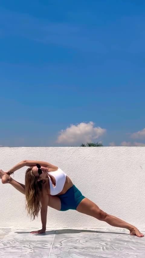 How to flying split visvamistrasana flexibility yoga pose. All ages ...