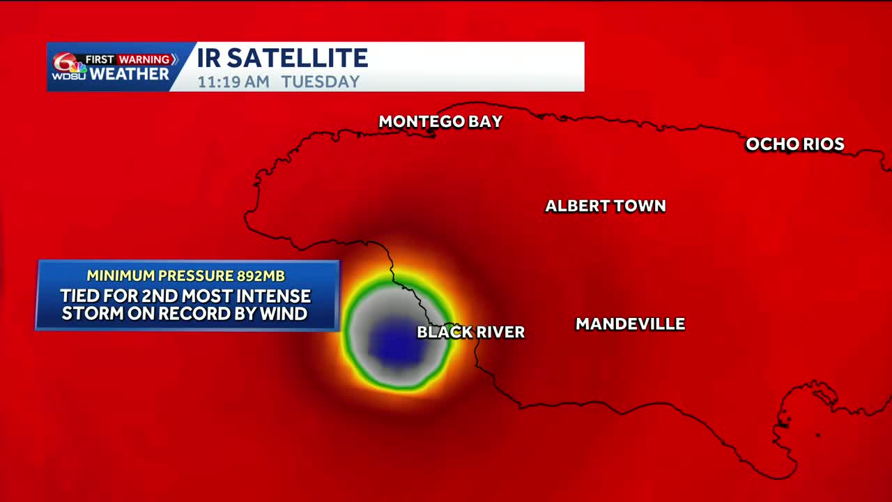 Watch Hurricane Melissa's eyewall make landfall in Jamaica