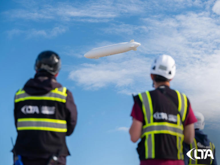 Large white blimp spotted flying over San Francisco identified