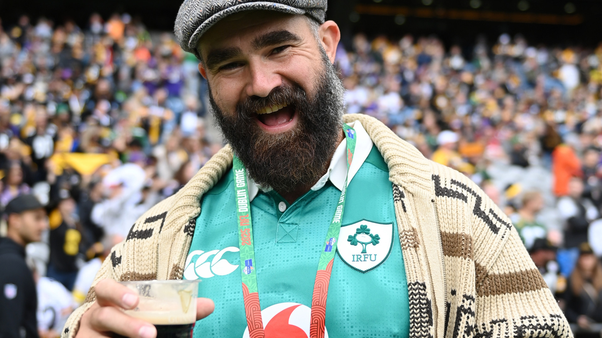 Jason Kelce Trades the Field for the Jungle in a ‘Predator: Badlands' Spoof