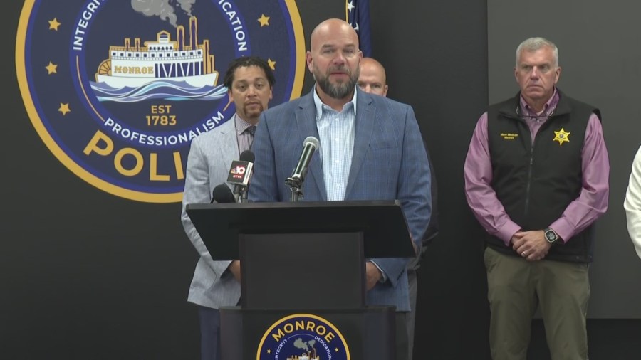 Monroe Mayor, Police Chief hold press conference on Grammont Street’s ...
