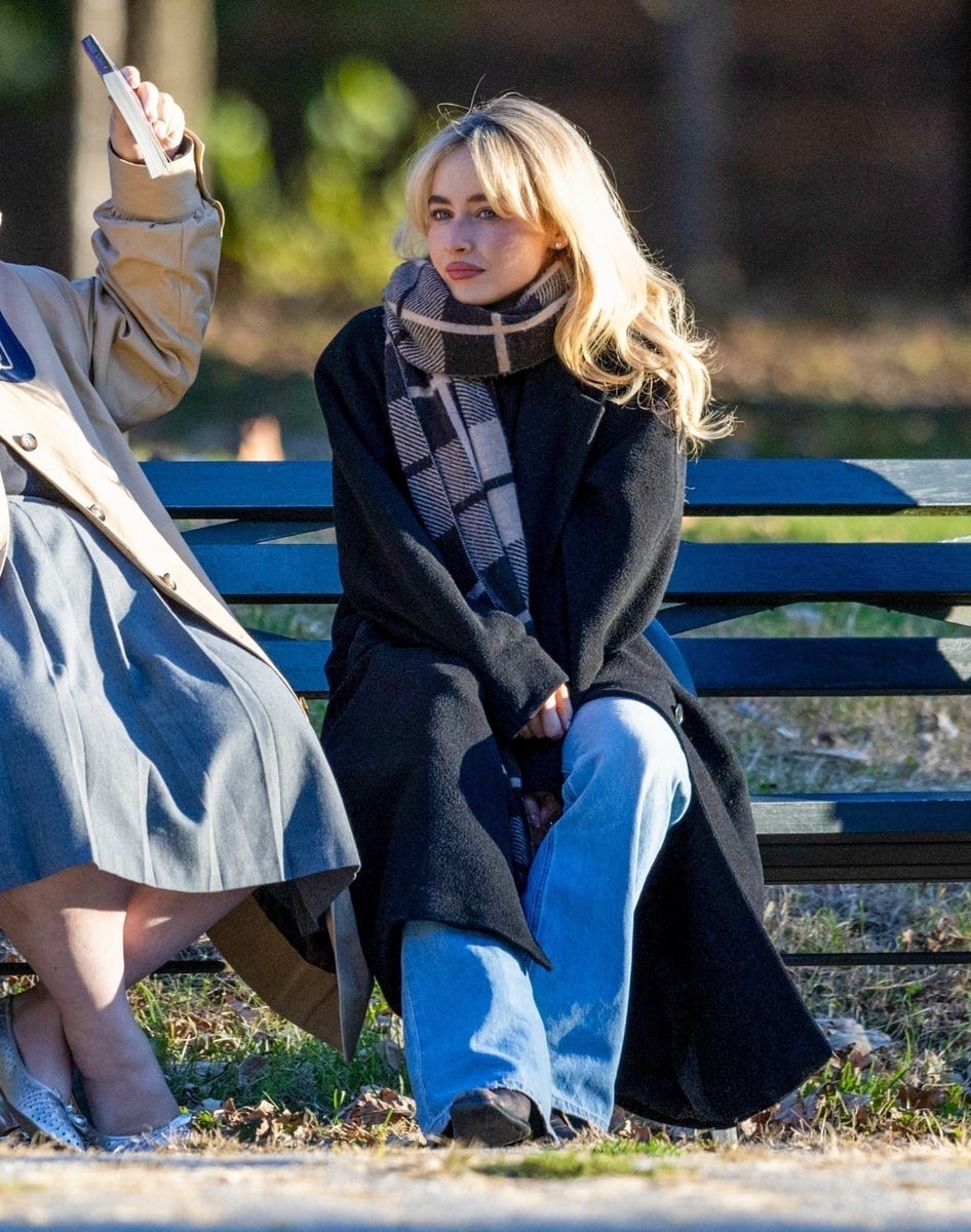 Sabrina Carpenter Looks Straight Out of a Rom-Com in This Cozy Autumn Look