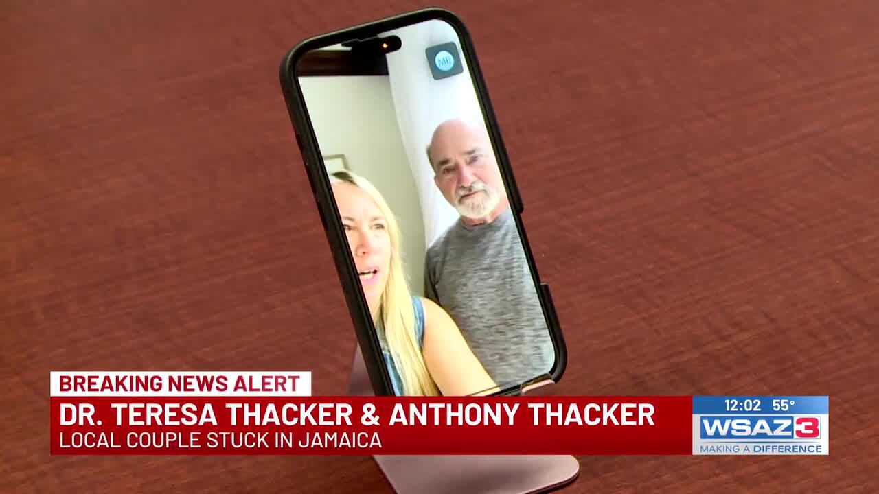 Local couple stuck in Jamaica during hurricane